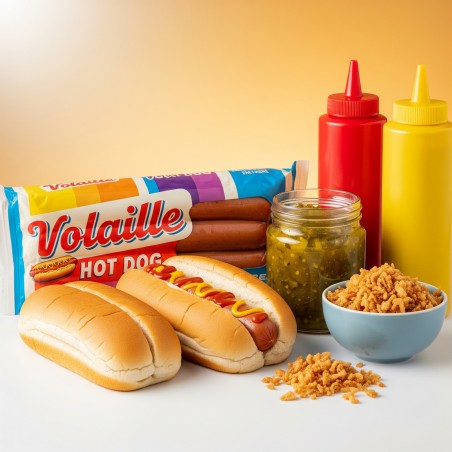 Pack Hot dogs grand format "jumbo" (8 saucisse de 80g)