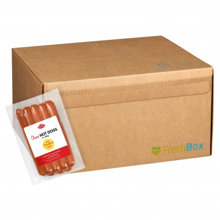 Saucisse Hot dog "classic" pure porc - grande taille format 100g - 20cm